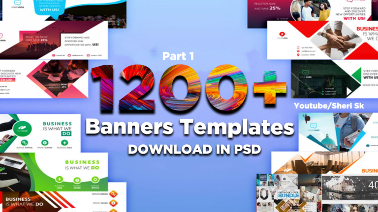 1200 Pro Banners Templates Free Download In PSD Files Part 1 - PLRBuy