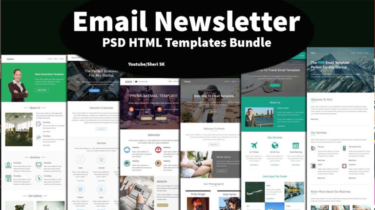 Email Newsletter Templates Download In HTML And PSD Files - PLRBuy