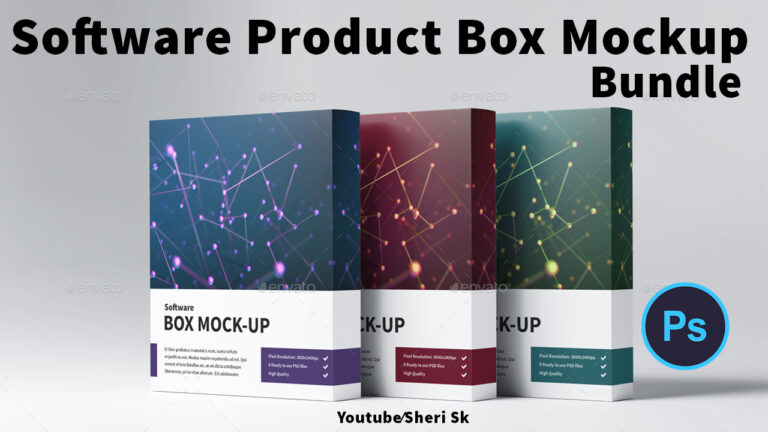Software Product Box Mockup Bundle Download For Photoshop - PLRBuy
