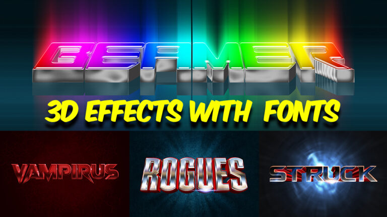 New 3D Text Effect With Fonts Download For Photoshop - PLRBuy