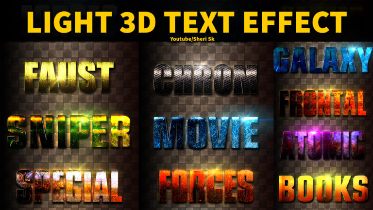 New 3D Light Text Effect Free Download In PSD Files - PLRBuy