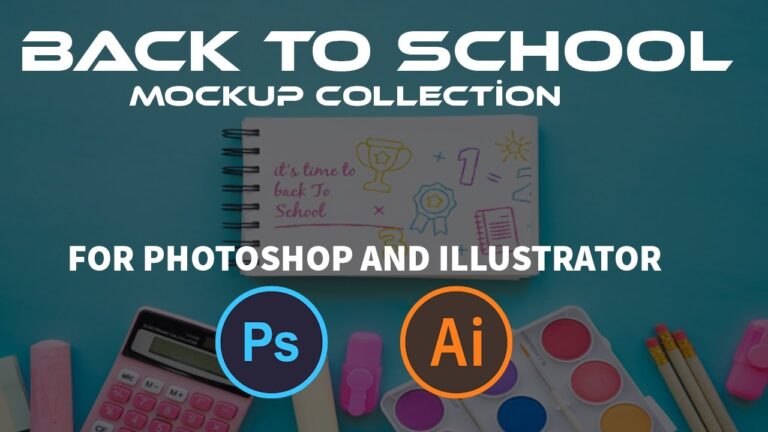 Back To School Mockup Collection For Photoshop And Illustrator - PLRBuy