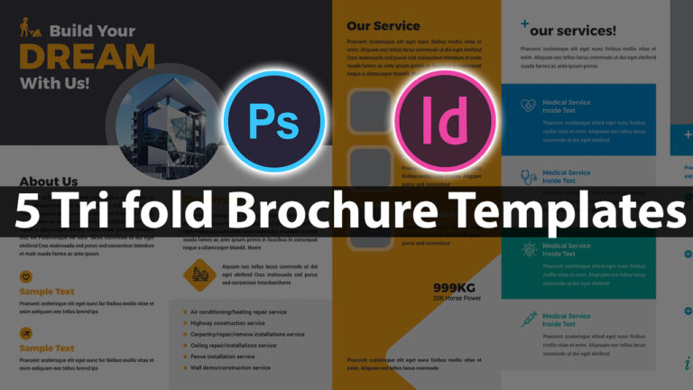 5 Tri fold Brochure Templates For Photoshop And Indesign - PLRBuy